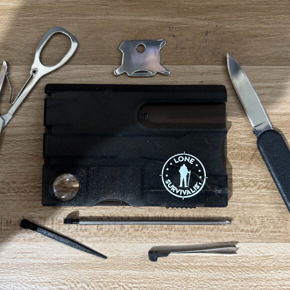 Lone Survivalist | Accessories | Survival Card Black New | Poshmark